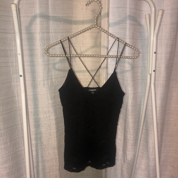 Express | Tops | New Express Black Lace Strappy Cami Size Small | Poshmark